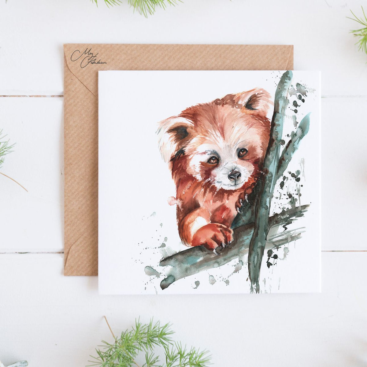 Red Panda Greeting Card — Artisanau (AU)