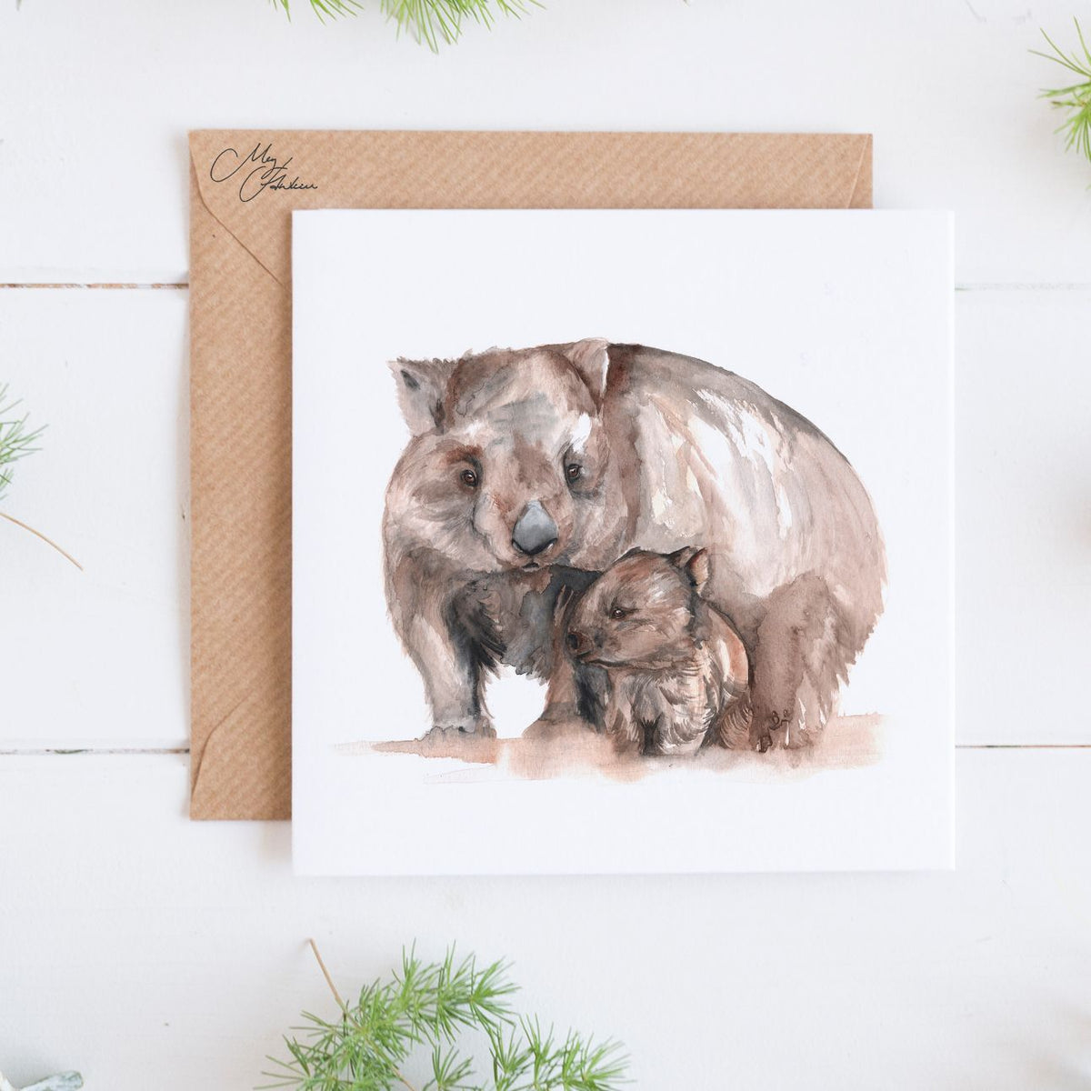 Wombat Greeting Card — Artisanau (AU)