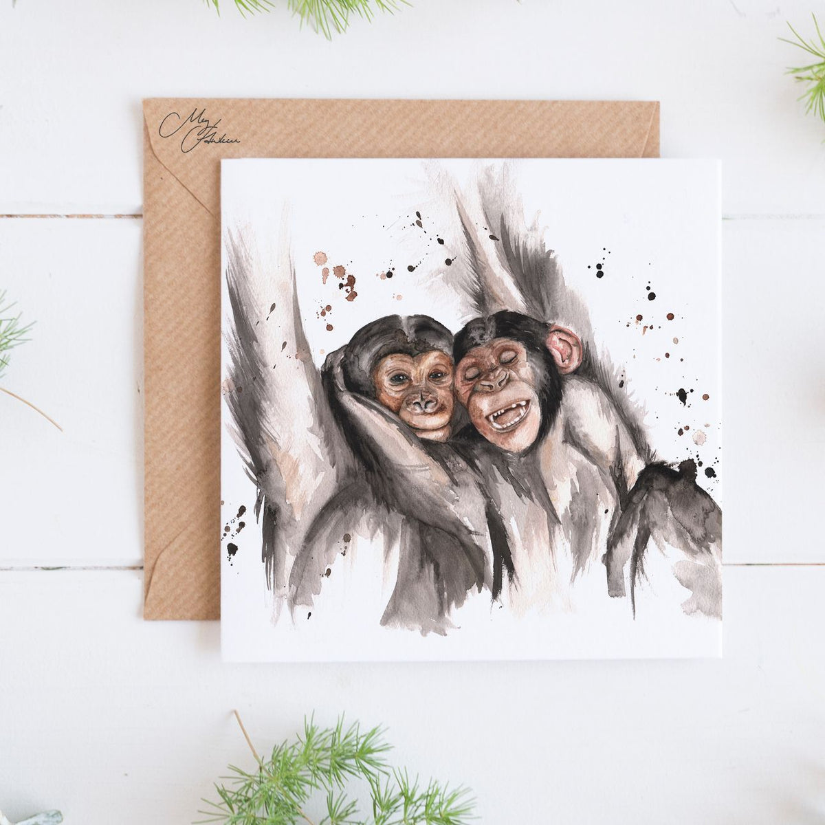 Chimps Greeting Card — Artisanau (AU)