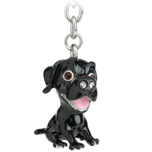 Black Labrador, Key Ring/Bag Charm — Artisanau (AU)